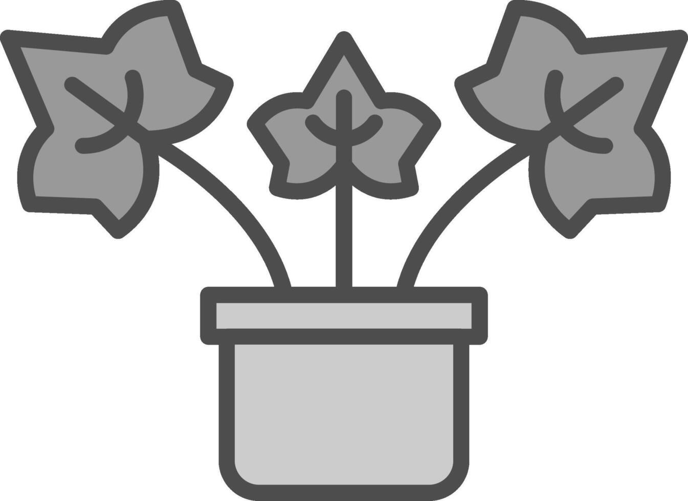 English Ivy Line Filled Greyscale Icon Design 43694943 Vector Art at ...