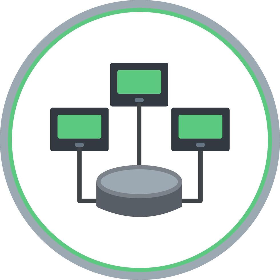 Distributed Database Flat Circle Icon 43695500 Vector Art At Vecteezy