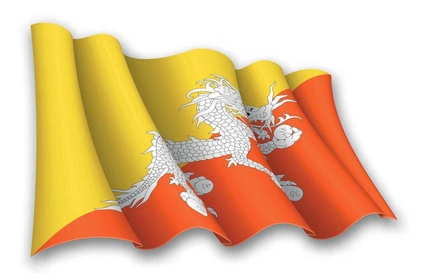 Realistic waving flag of Bhutan 43699751 Vector Art at Vecteezy