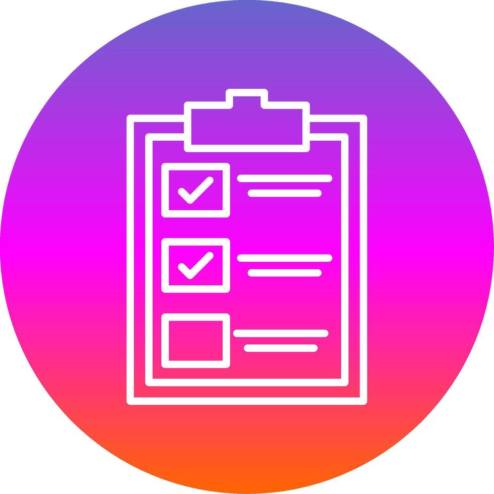Checklist Line Gradient Circle Icon 43700098 Vector Art at Vecteezy