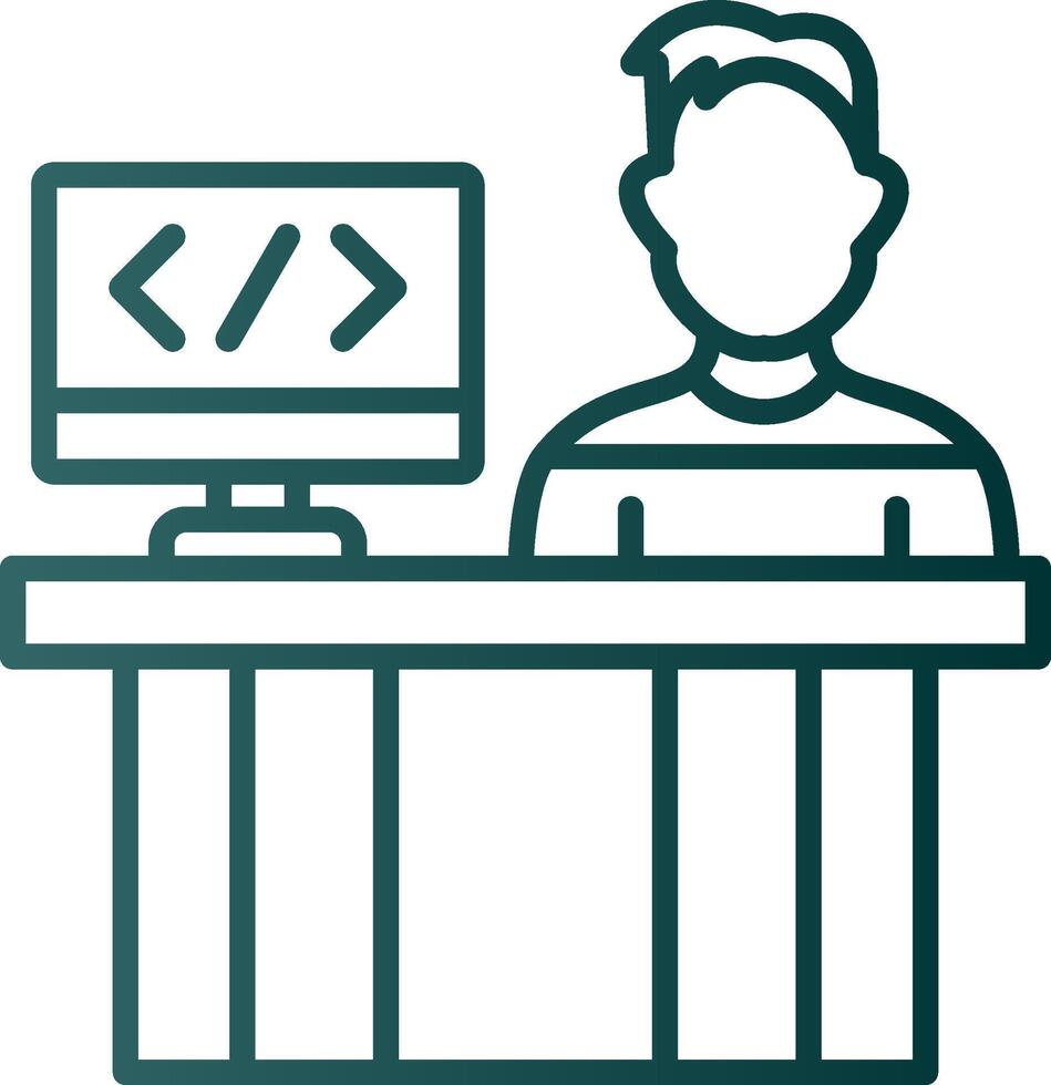 Programmer Line Gradient Icon 43700189 Vector Art at Vecteezy