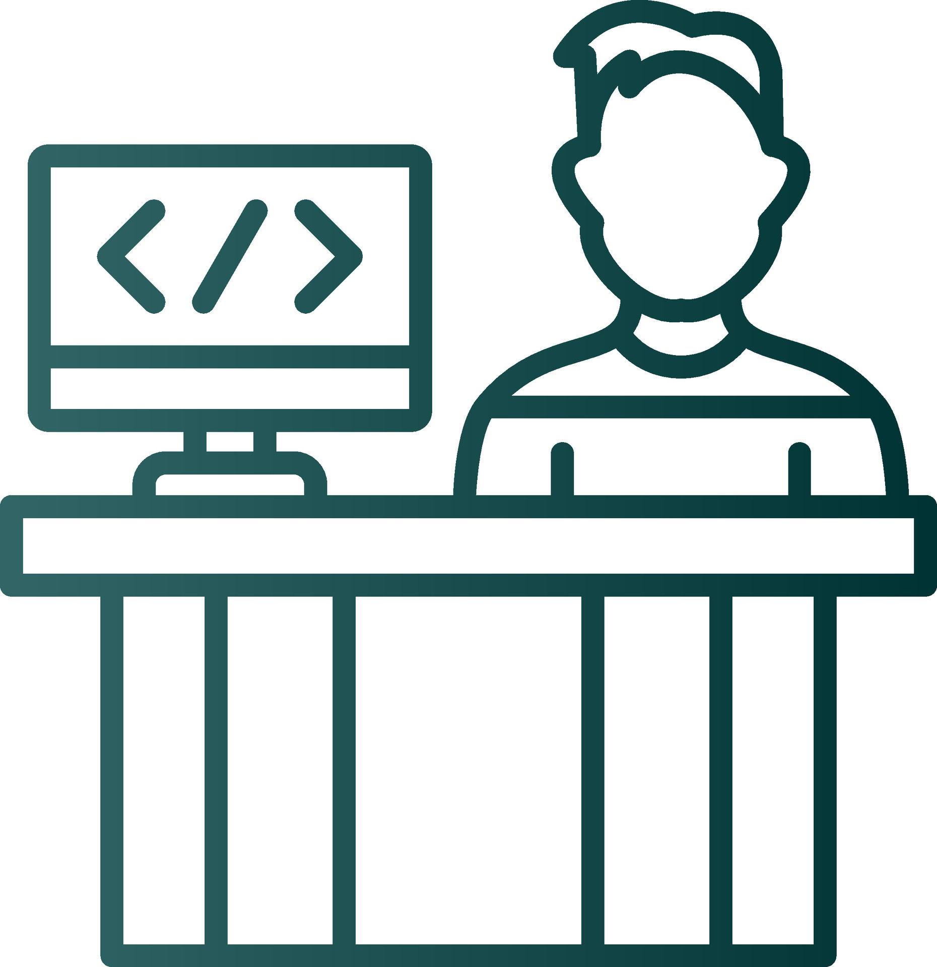 Programmer Line Gradient Icon 43700189 Vector Art At Vecteezy