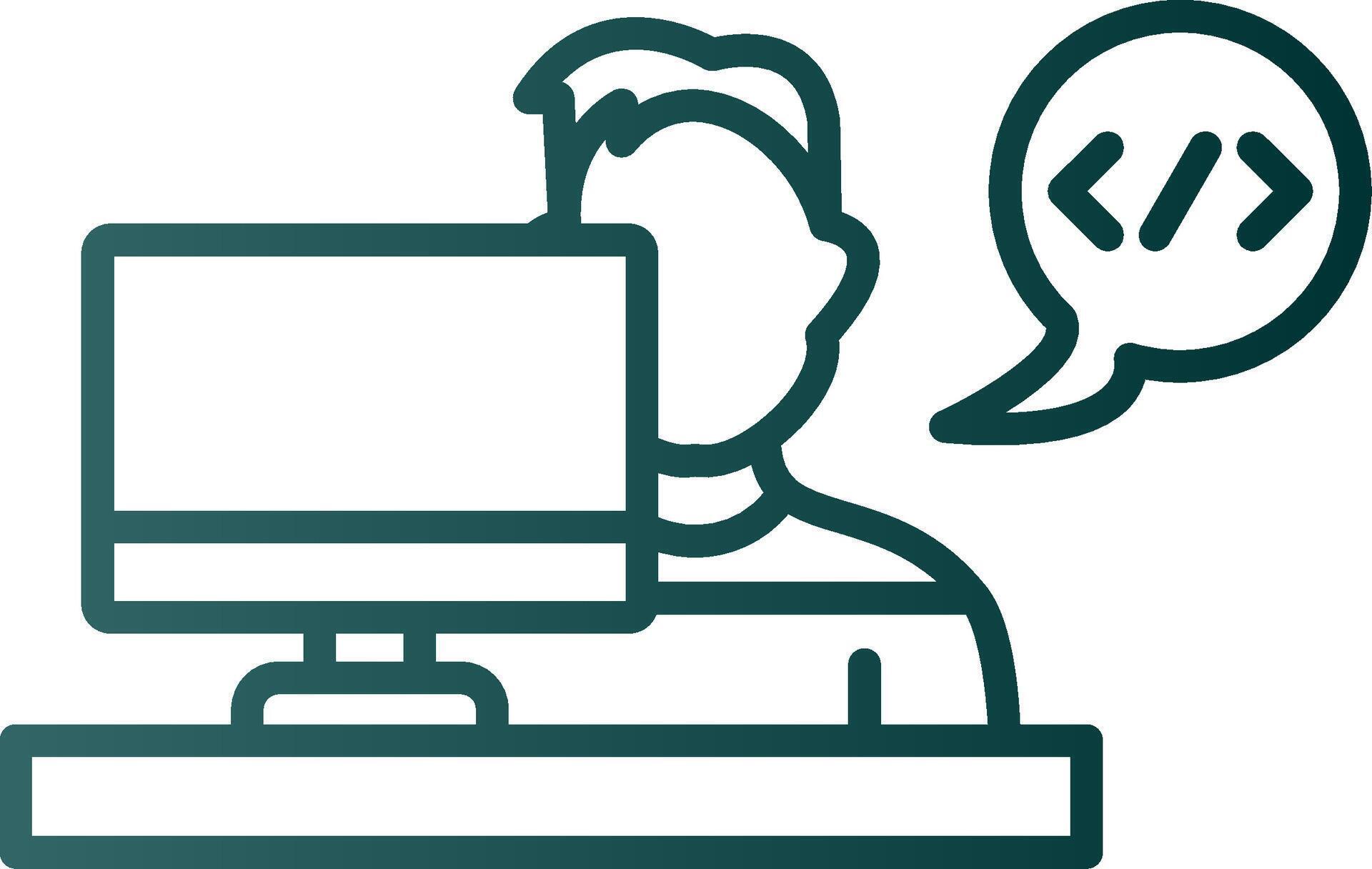 Developer Line Gradient Icon 43700204 Vector Art at Vecteezy