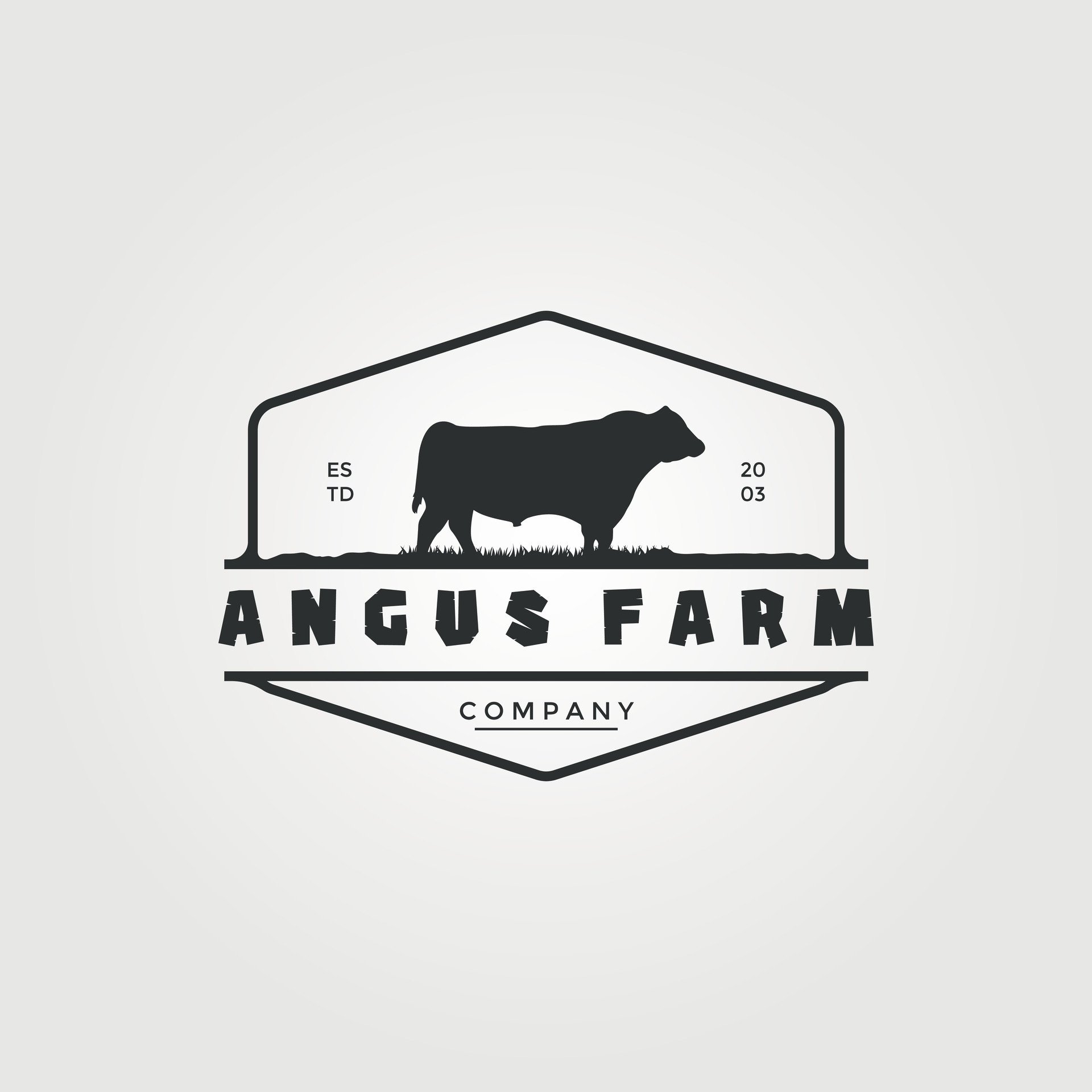 angus farm logo emblem vintage illustration design, icon sign and symbol 43700327 Vector Art at ...