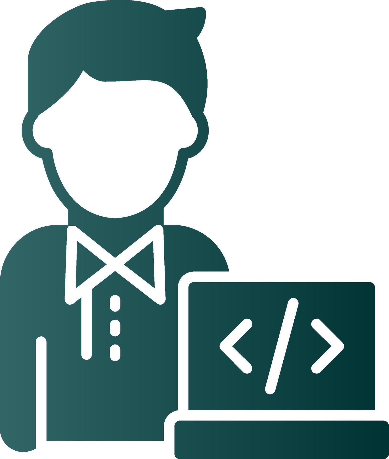 Programmer Glyph Gradient Icon 43702397 Vector Art at Vecteezy