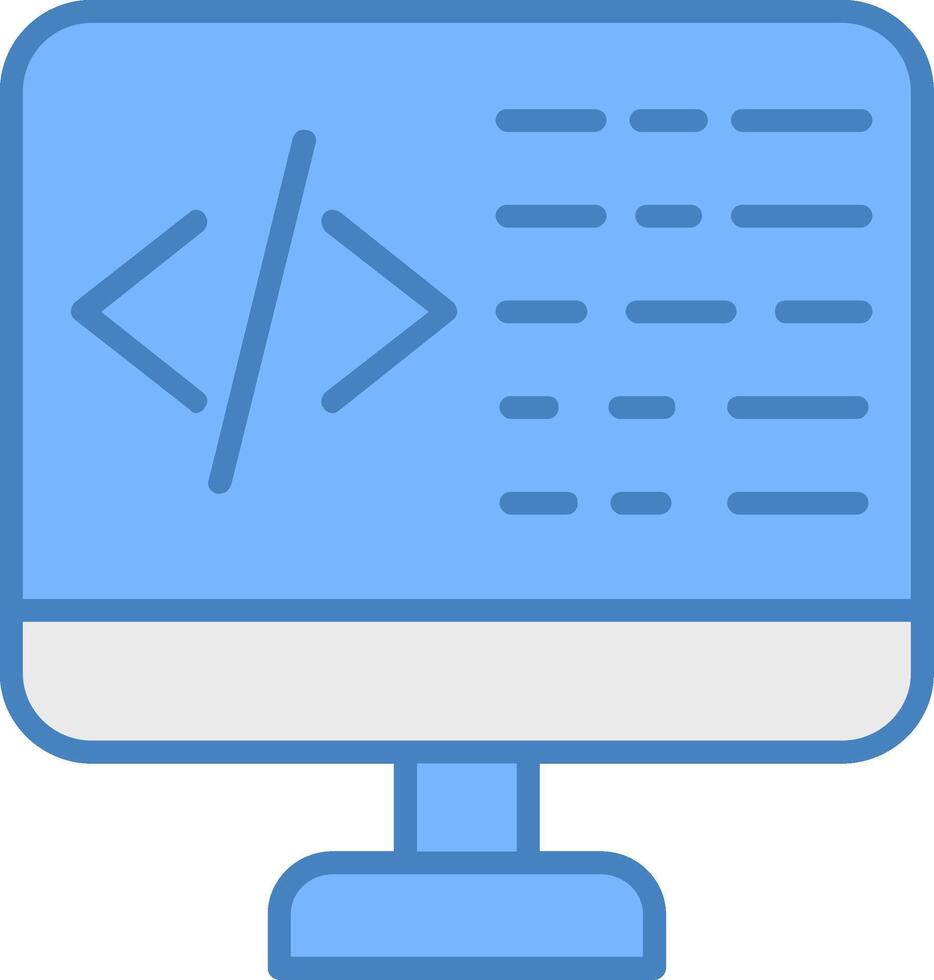 Coding Line Filled Blue Icon 43702812 Vector Art at Vecteezy