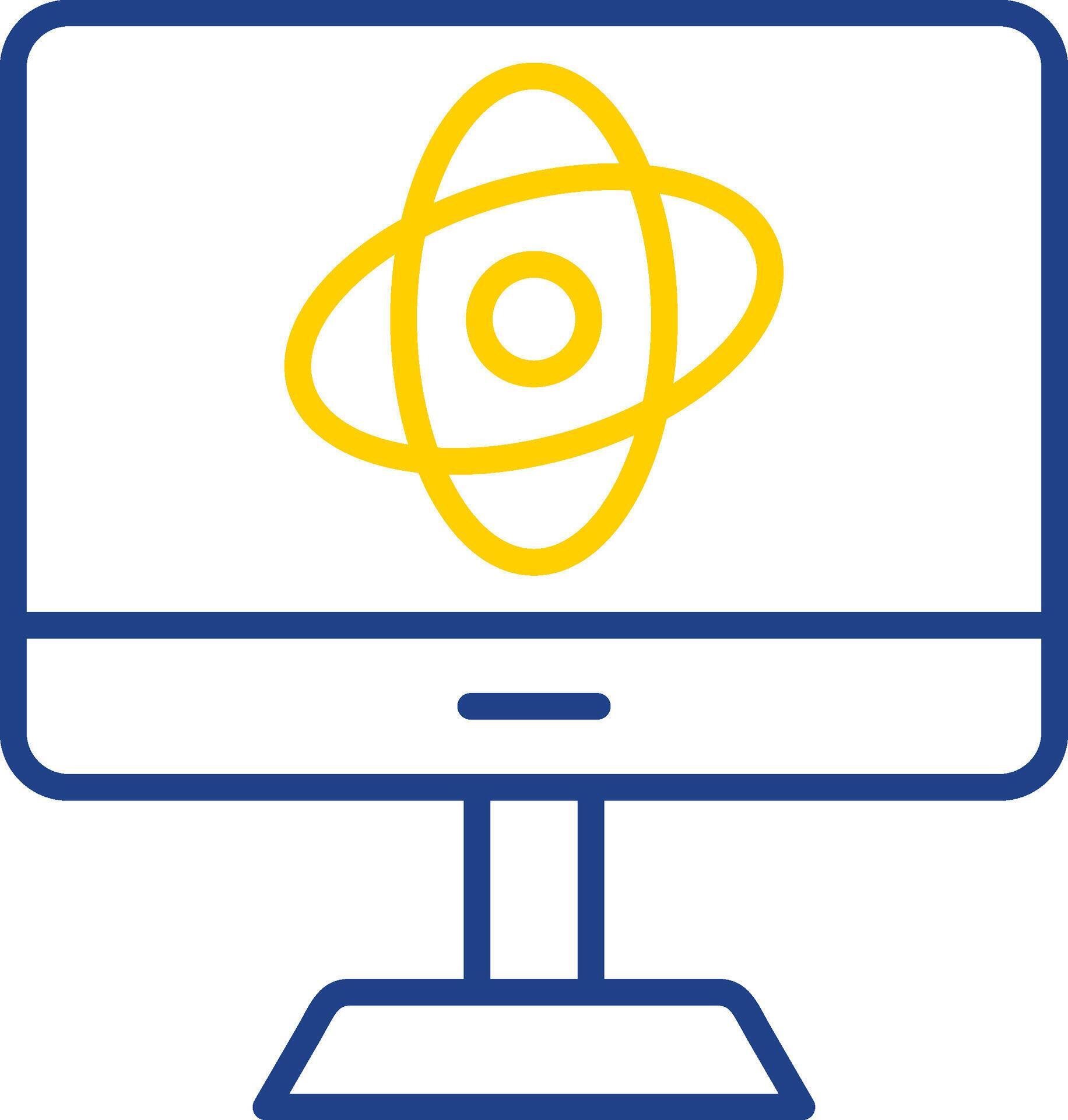 Computer Science Line Two Colour Icon Design 43703285 Vector Art at ...