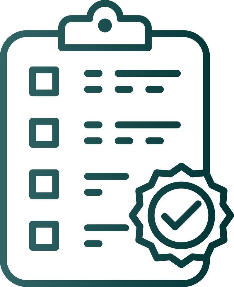 Clipboard Line Gradient Icon 43703320 Vector Art At Vecteezy