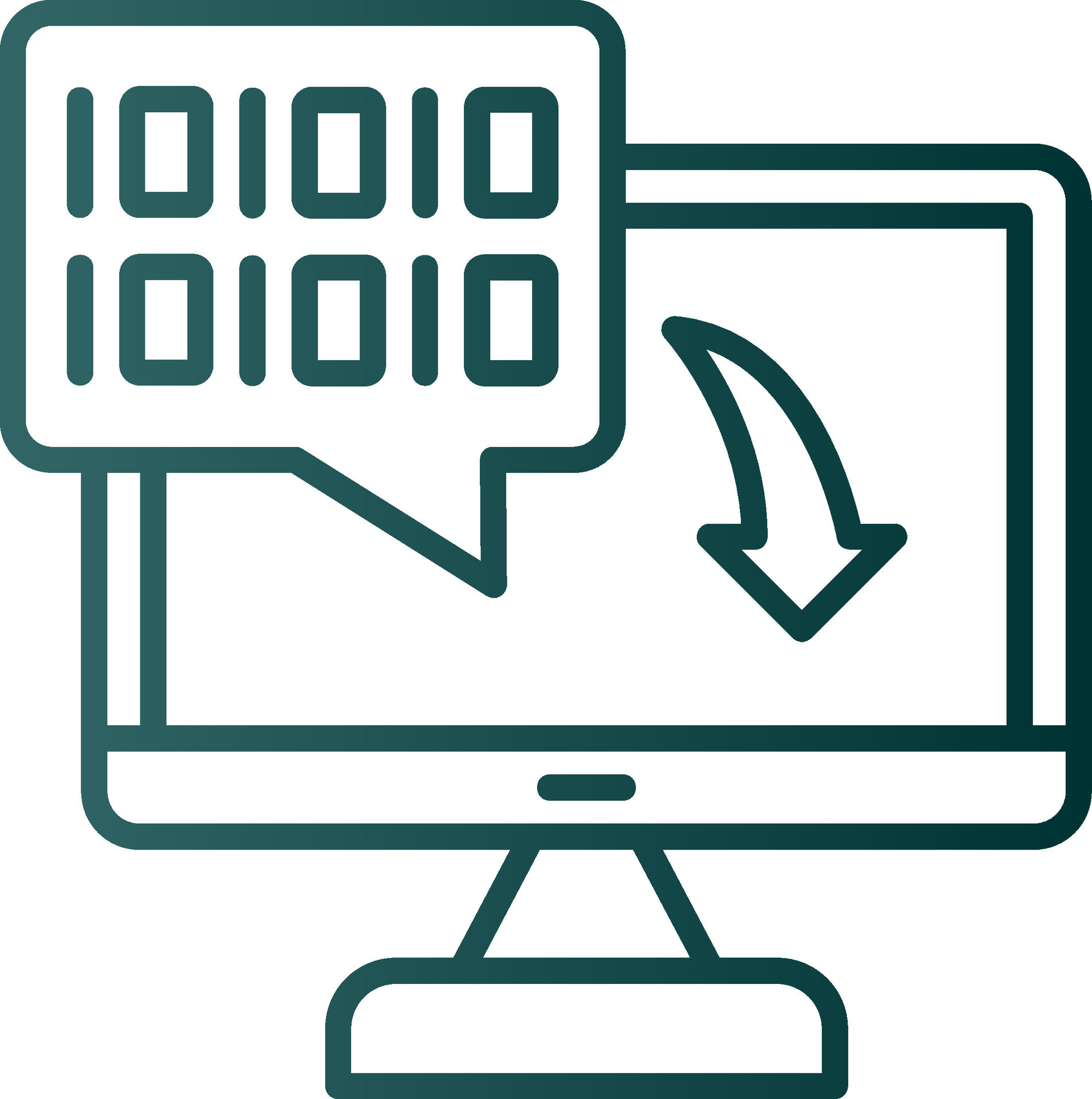 Binary Code Line Gradient Icon 43703342 Vector Art at Vecteezy