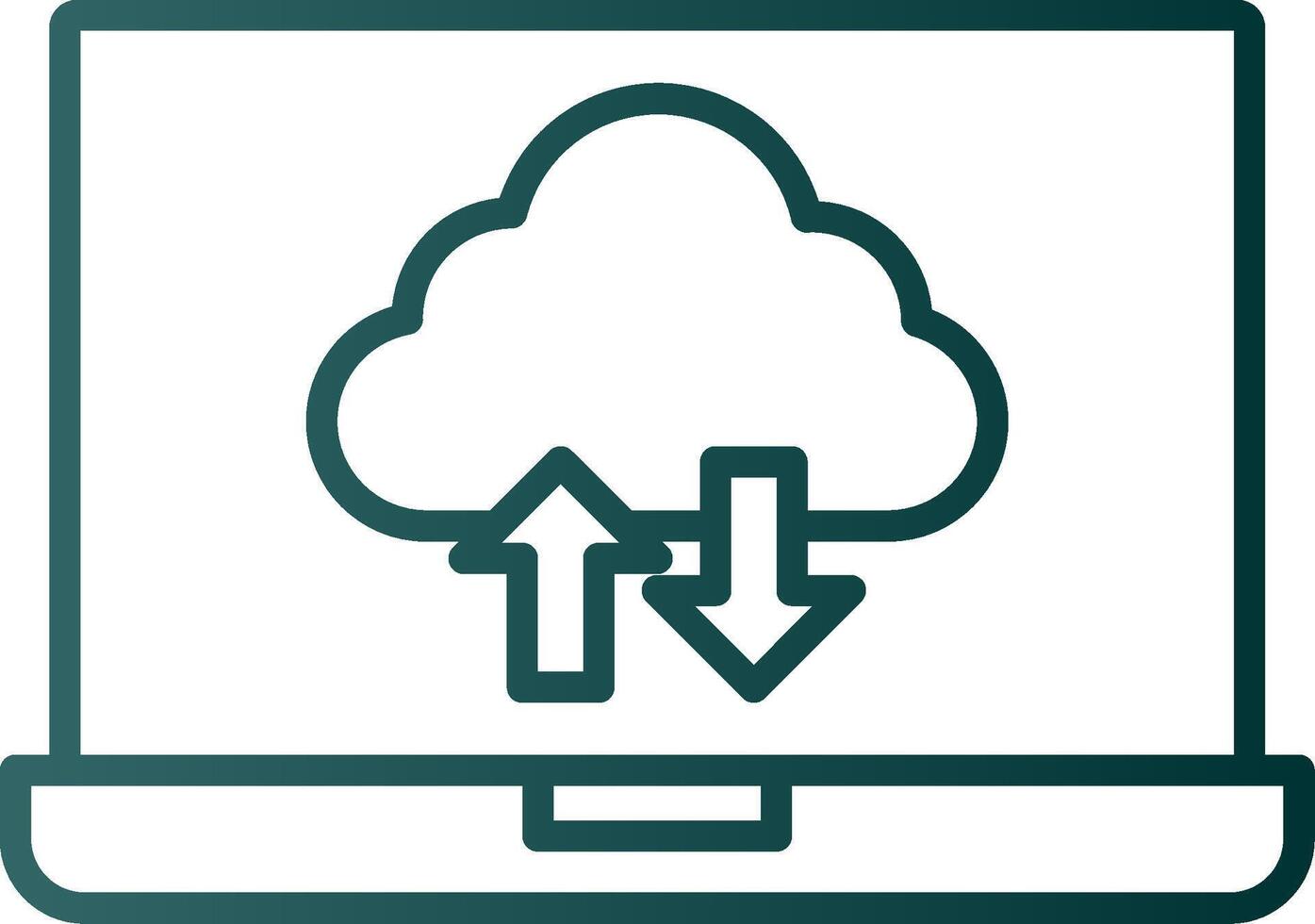 Cloud Computing Line Gradient Icon 43703365 Vector Art At Vecteezy