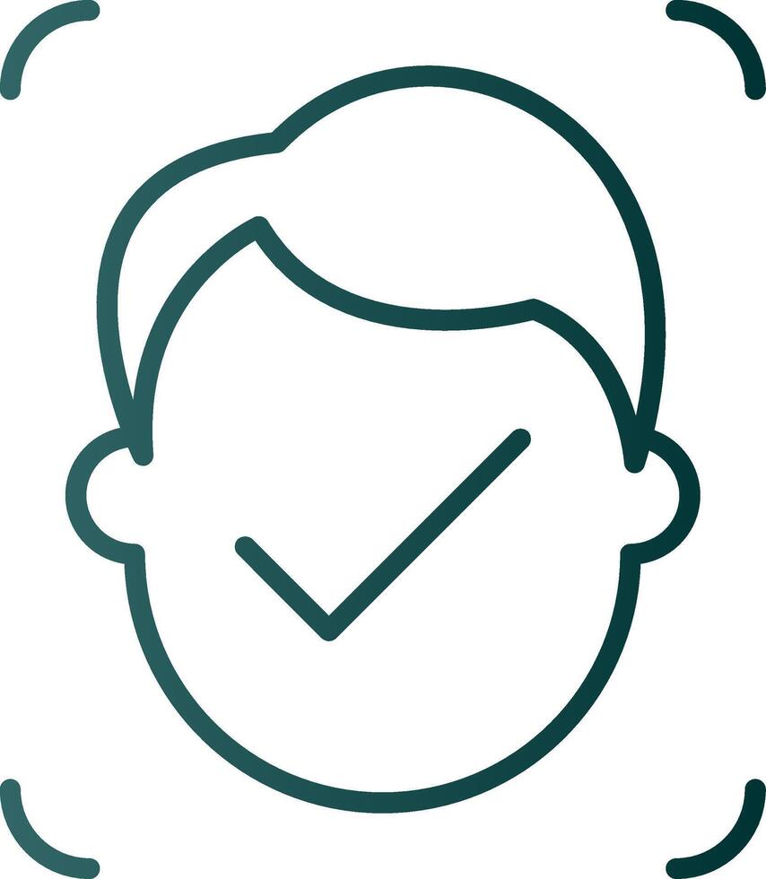 Facial Recognition Line Gradient Icon 43703519 Vector Art At Vecteezy
