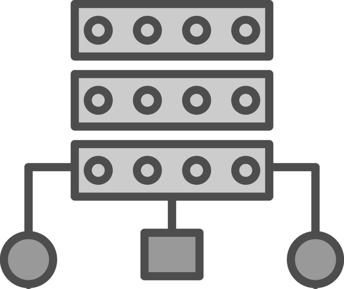 Data Structure Line Filled Greyscale Icon Design 43703642 Vector Art At