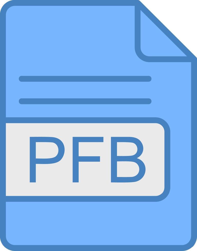 PFB File Format Line Filled Blue Icon 43704395 Vector Art at Vecteezy