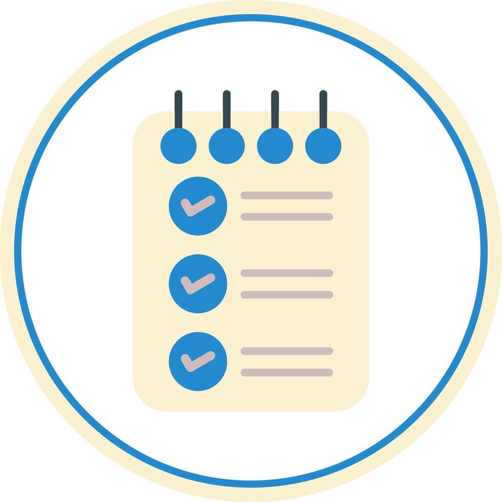 Check List Flat Circle Icon 43708047 Vector Art at Vecteezy