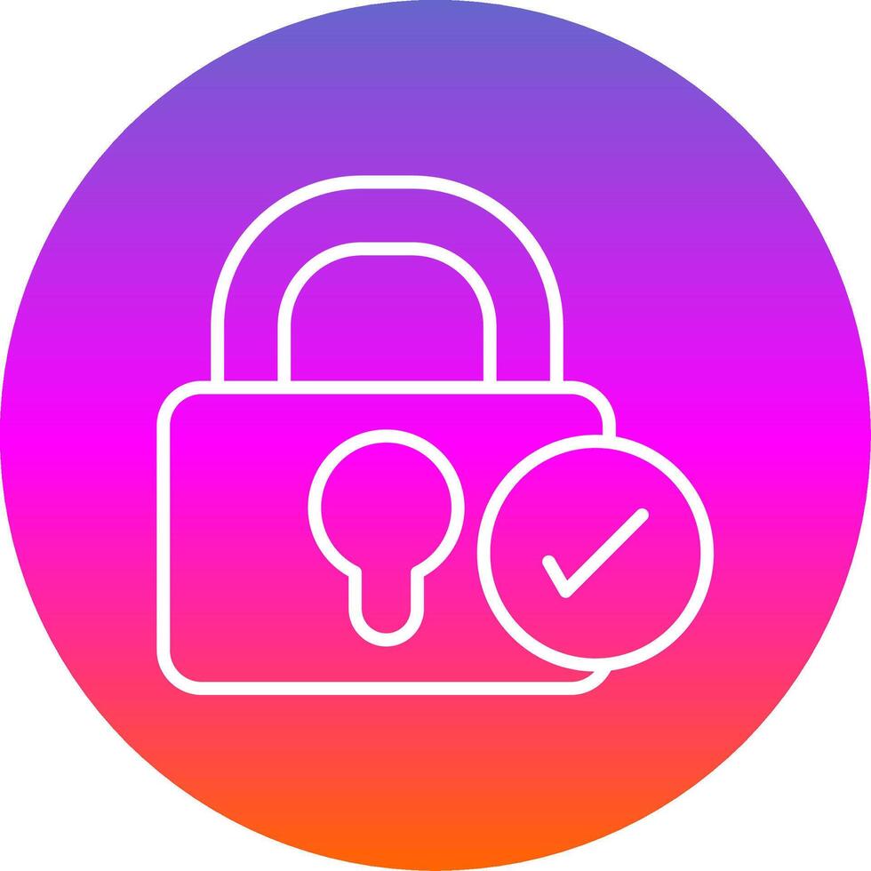 Password Line Gradient Circle Icon 43712237 Vector Art At Vecteezy