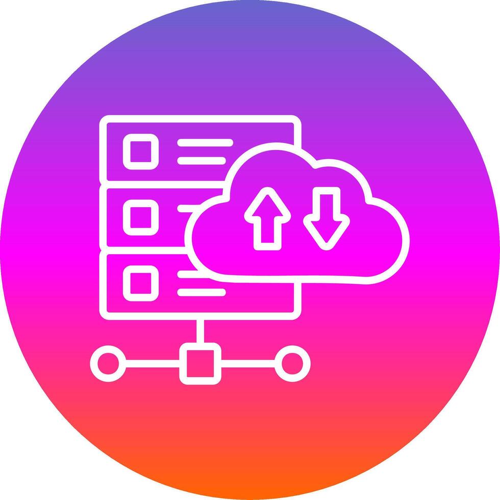 Data Transformation Line Gradient Circle Icon 43713065 Vector Art at ...