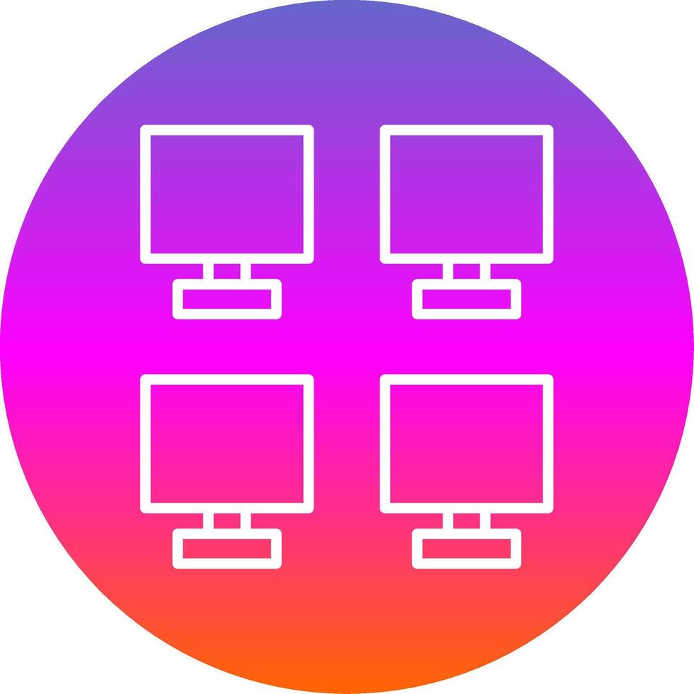 Monitors Line Gradient Circle Icon 43713072 Vector Art at Vecteezy