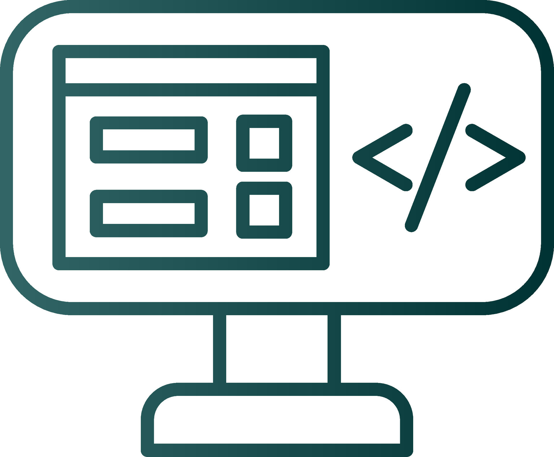 Program Coding Line Gradient Icon 43713387 Vector Art At Vecteezy