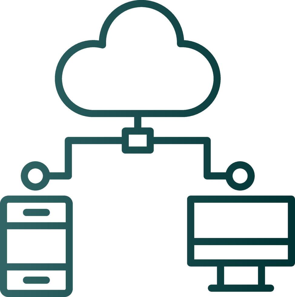 Cloud Computing Line Gradient Icon 43713988 Vector Art At Vecteezy