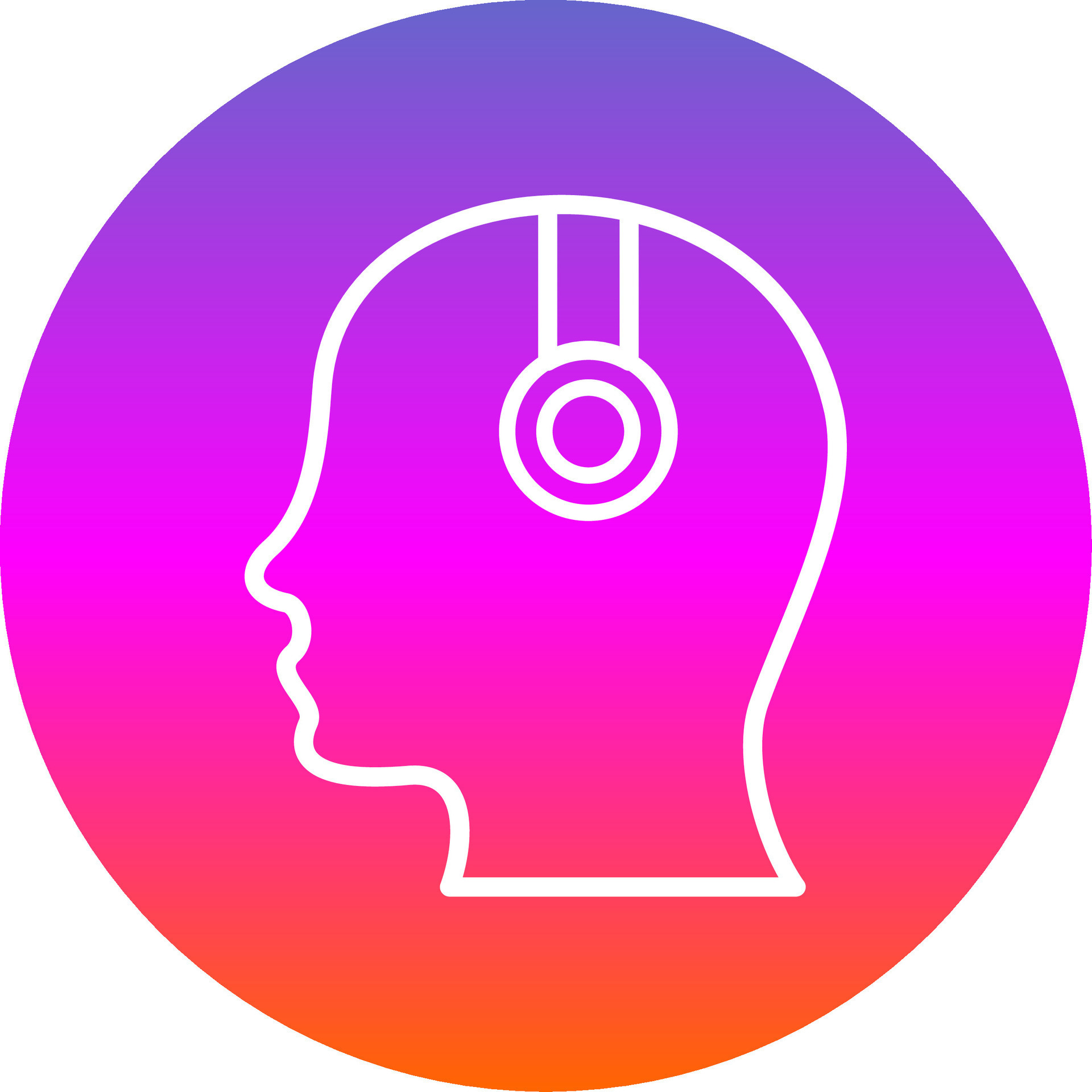 Headphone Line Gradient Circle Icon 43714151 Vector Art At Vecteezy