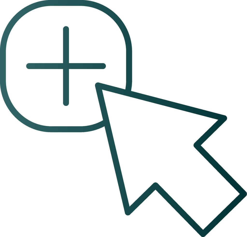 Mouse Cursor Line Gradient Icon 43714432 Vector Art At Vecteezy