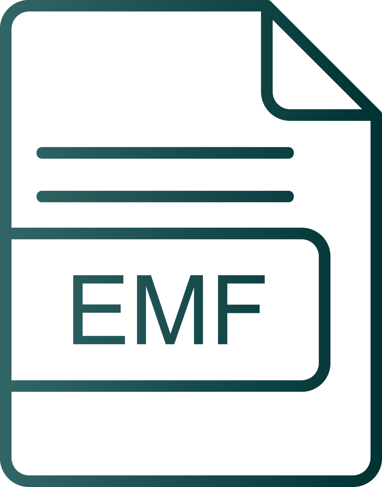 EMF File Format Line Gradient Icon 43714991 Vector Art at Vecteezy