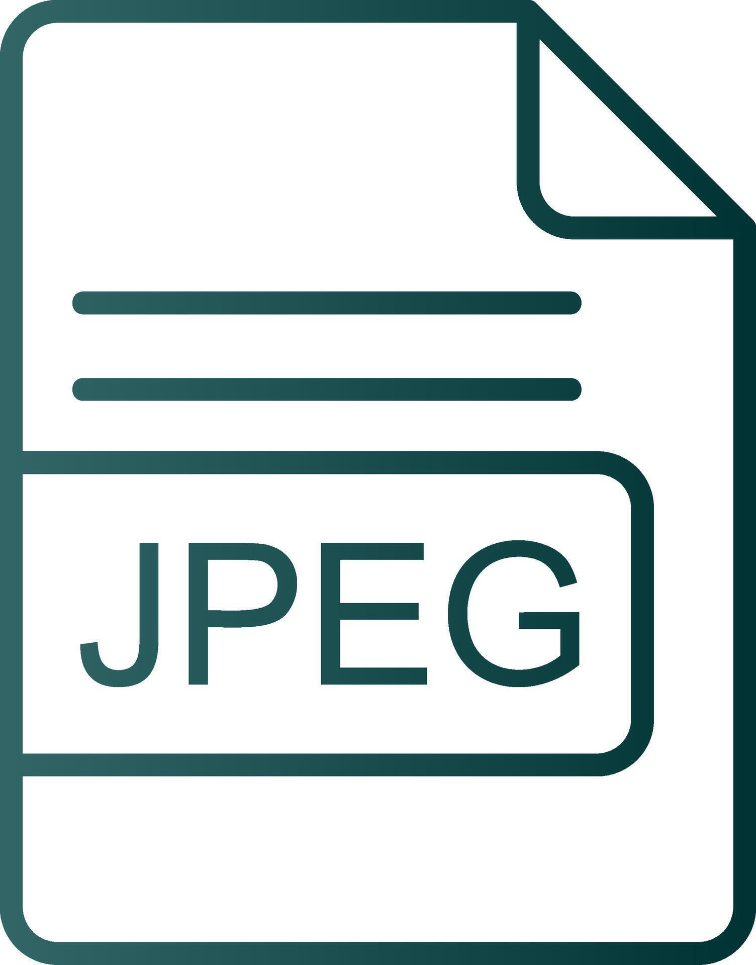 JPEG File Format Line Gradient Icon 43715075 Vector Art at Vecteezy