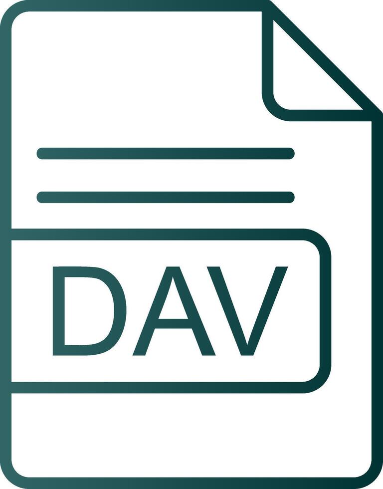 DAV File Format Line Gradient Icon 43715439 Vector Art at Vecteezy