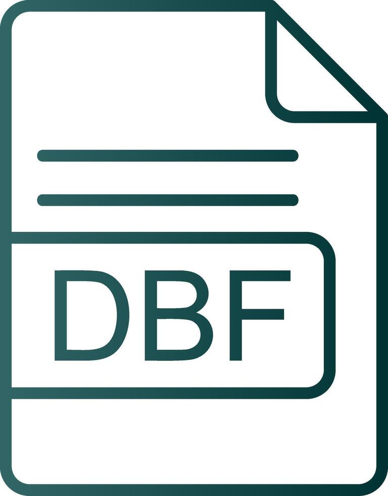 DBF File Format Line Gradient Icon 43715525 Vector Art at Vecteezy