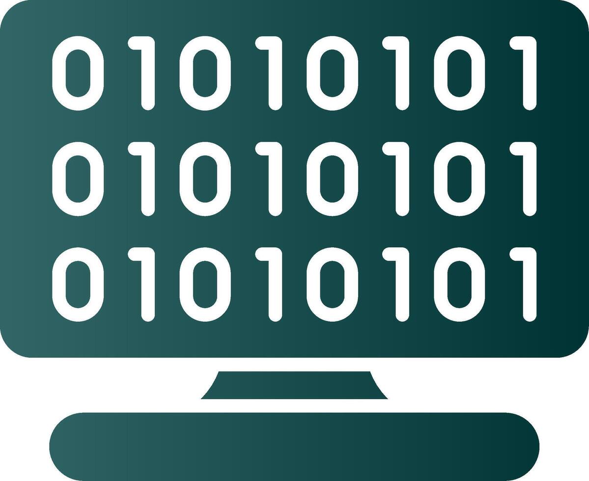 Binary Code Glyph Gradient Icon 43716926 Vector Art at Vecteezy
