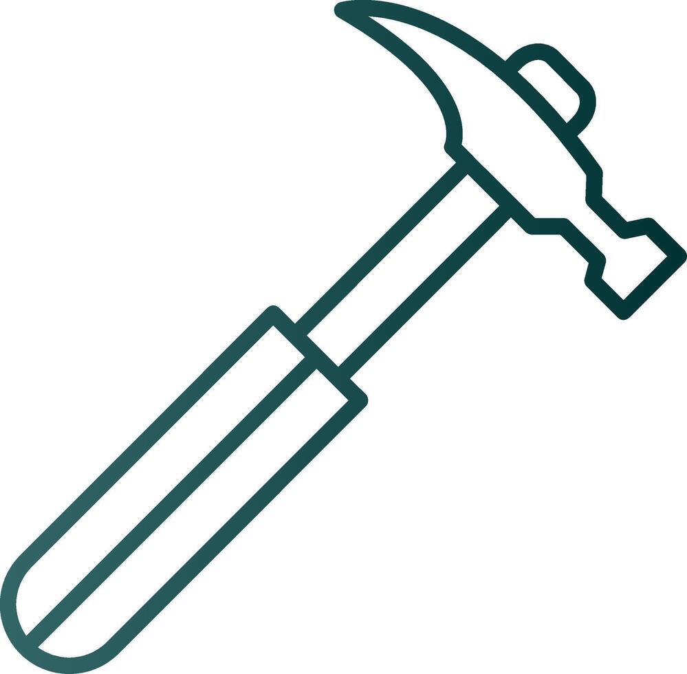 Hammer Line Gradient Icon 43717470 Vector Art At Vecteezy