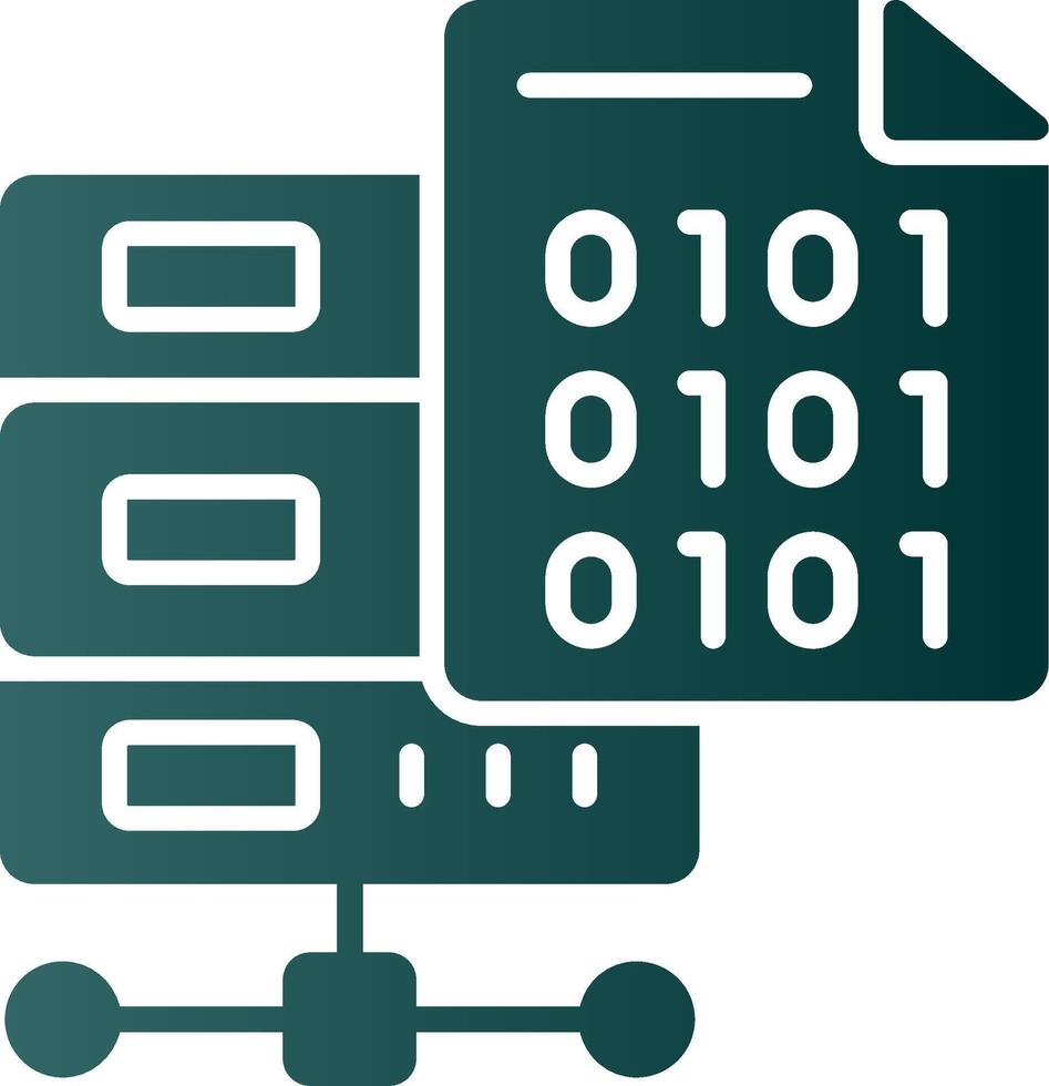 Binary Code Glyph Gradient Icon 43717695 Vector Art At Vecteezy