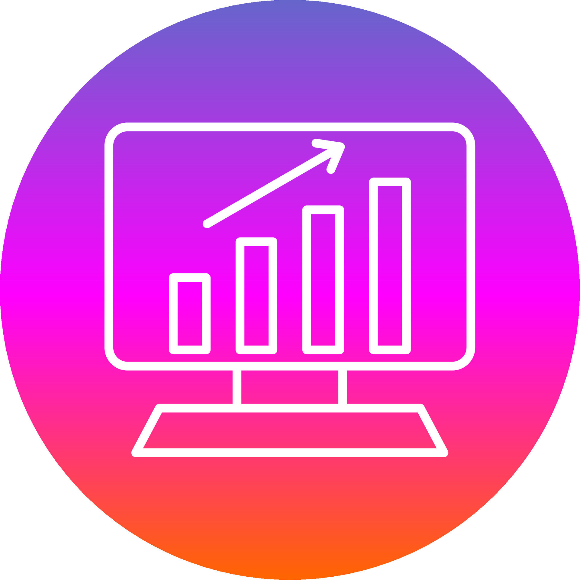 Analytics Line Gradient Circle Icon 43718024 Vector Art At Vecteezy