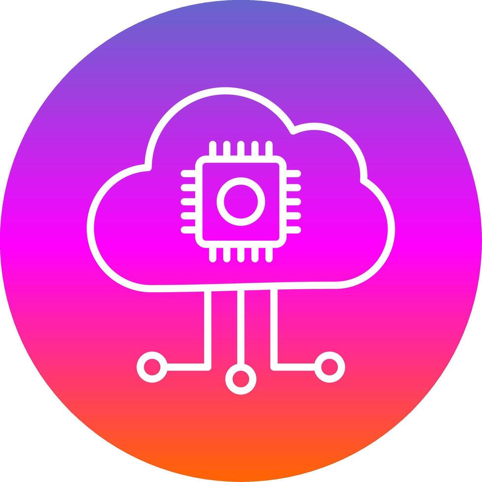 Cloud Computing Line Gradient Circle Icon 43718183 Vector Art at Vecteezy