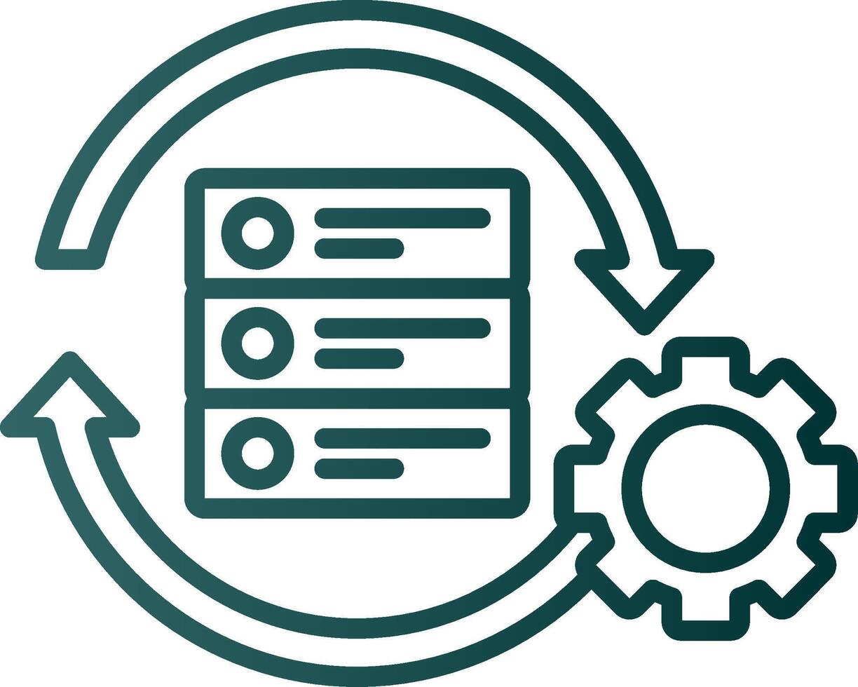 Data Processing Line Gradient Icon 43718954 Vector Art at Vecteezy