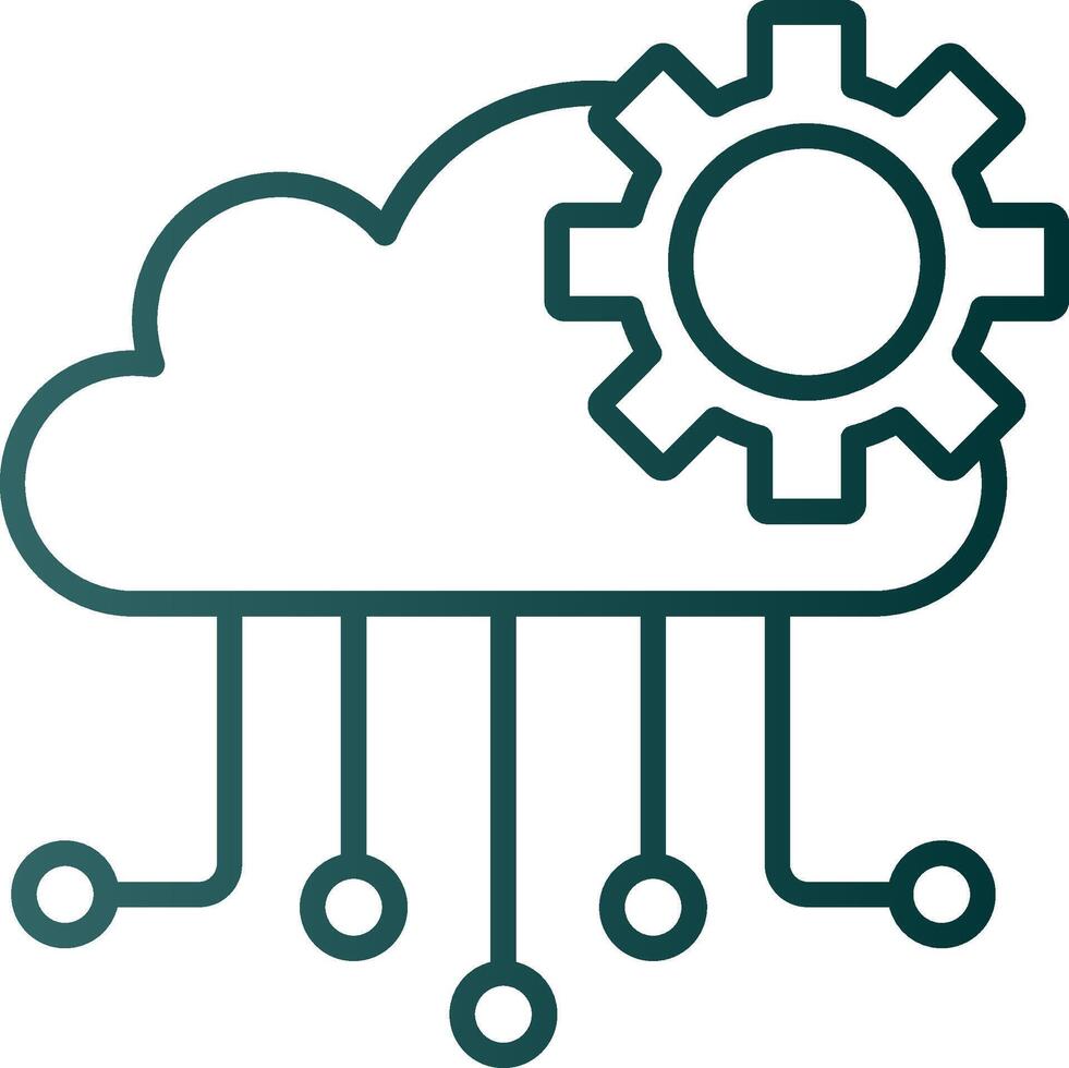 Cloud Computing Line Gradient Icon 43719572 Vector Art At Vecteezy
