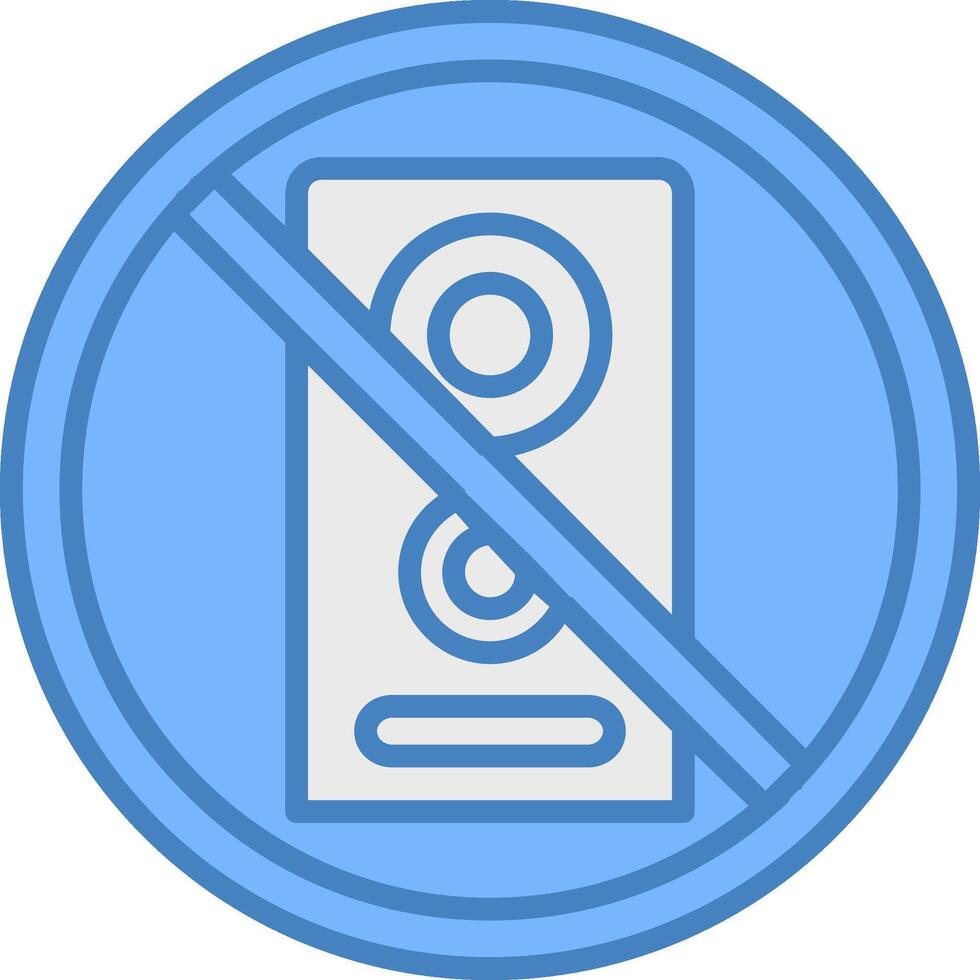 No Speaker Line Filled Blue Icon 43720343 Vector Art At Vecteezy