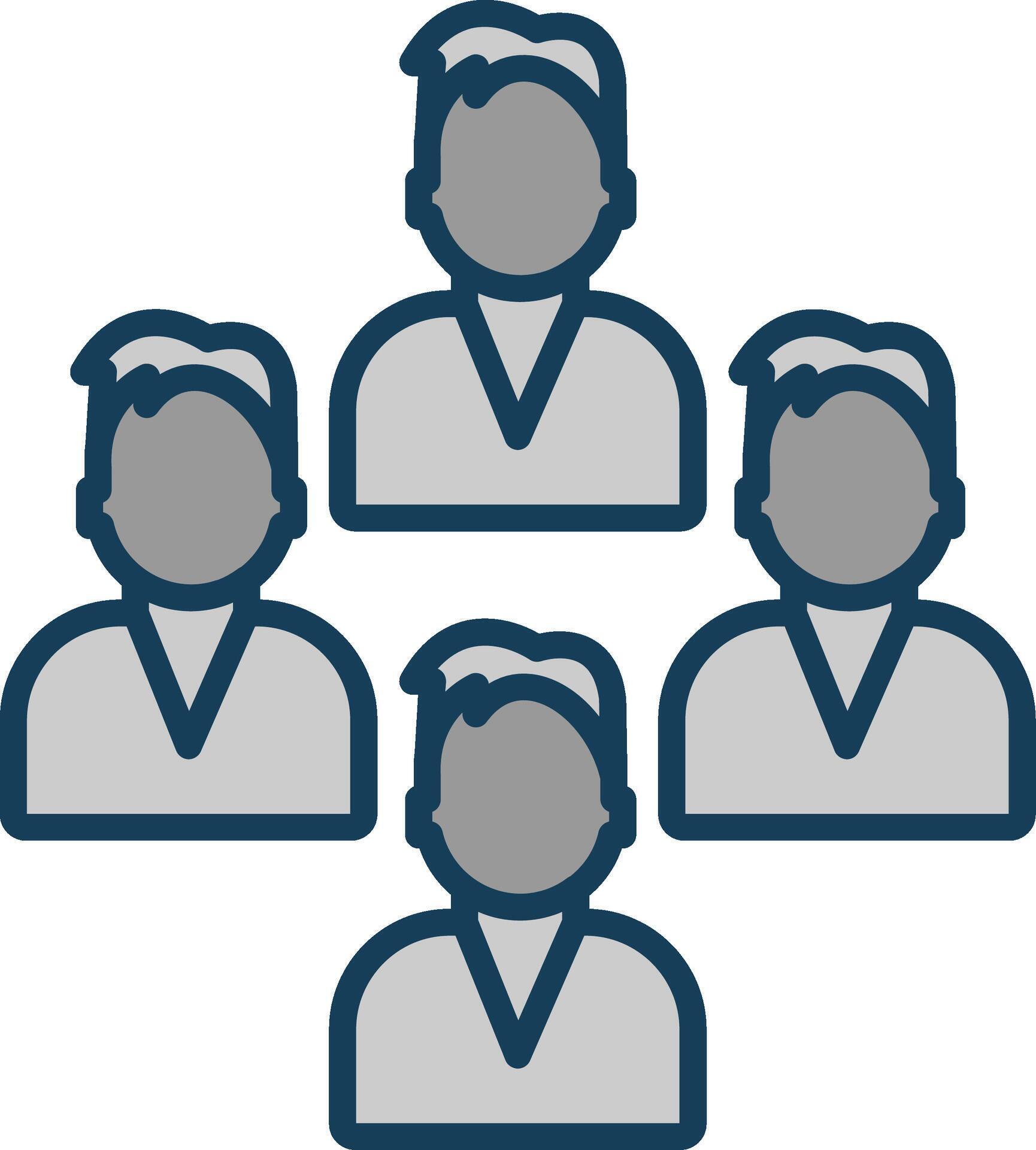 Team Line Filled Greyscale Multi Circle Line Filled Greyscale Icon ...