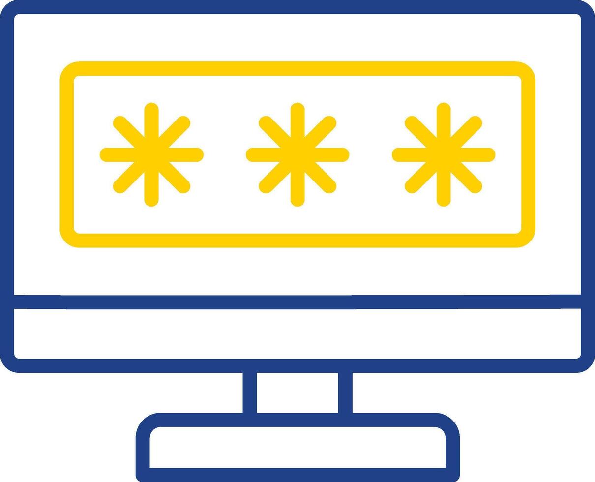 Security Computer Password Line Two Colour Icon Design 43723960 Vector Art At Vecteezy
