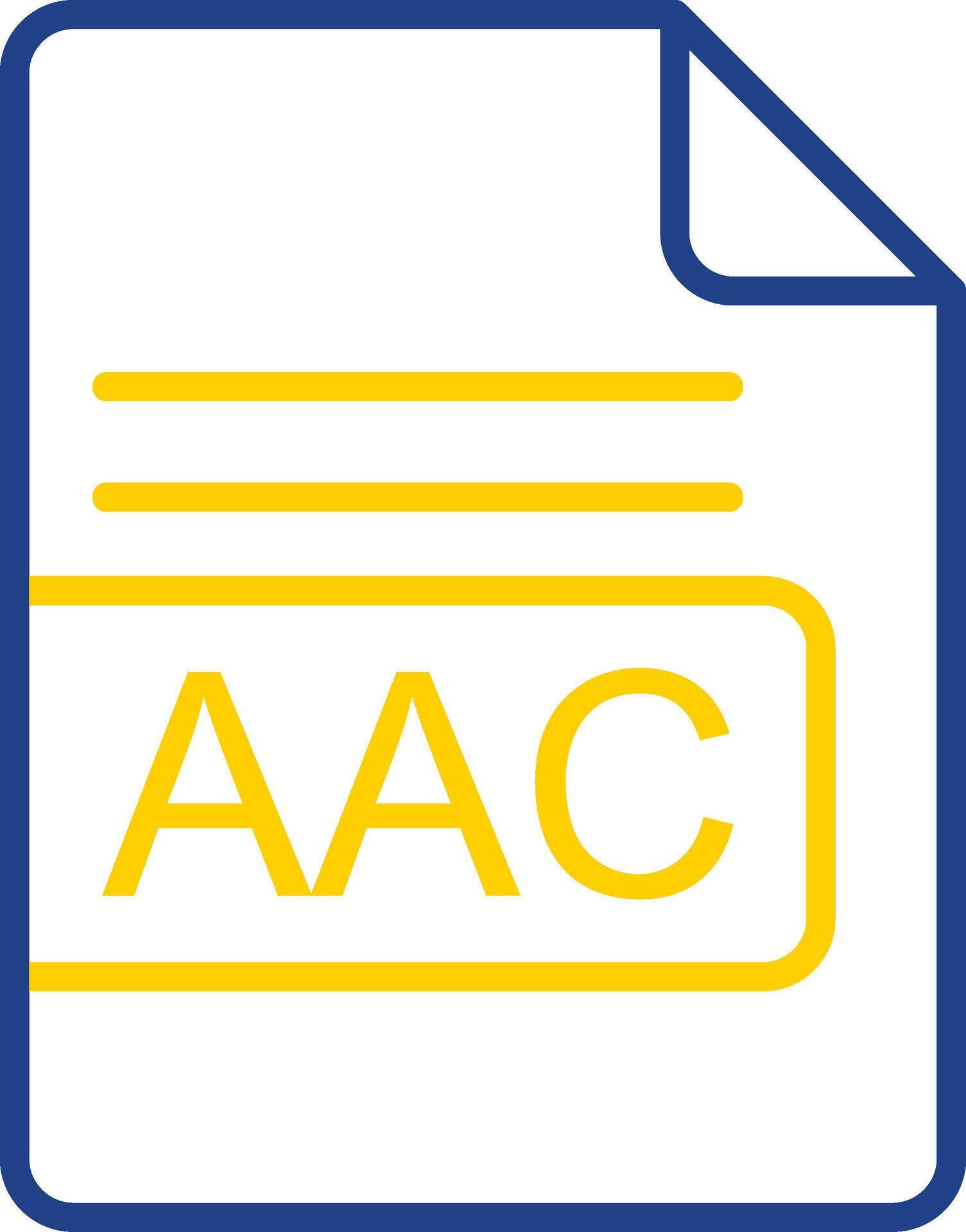 Aac File Format Line Two Colour Icon Design 43724101 Vector Art At Vecteezy