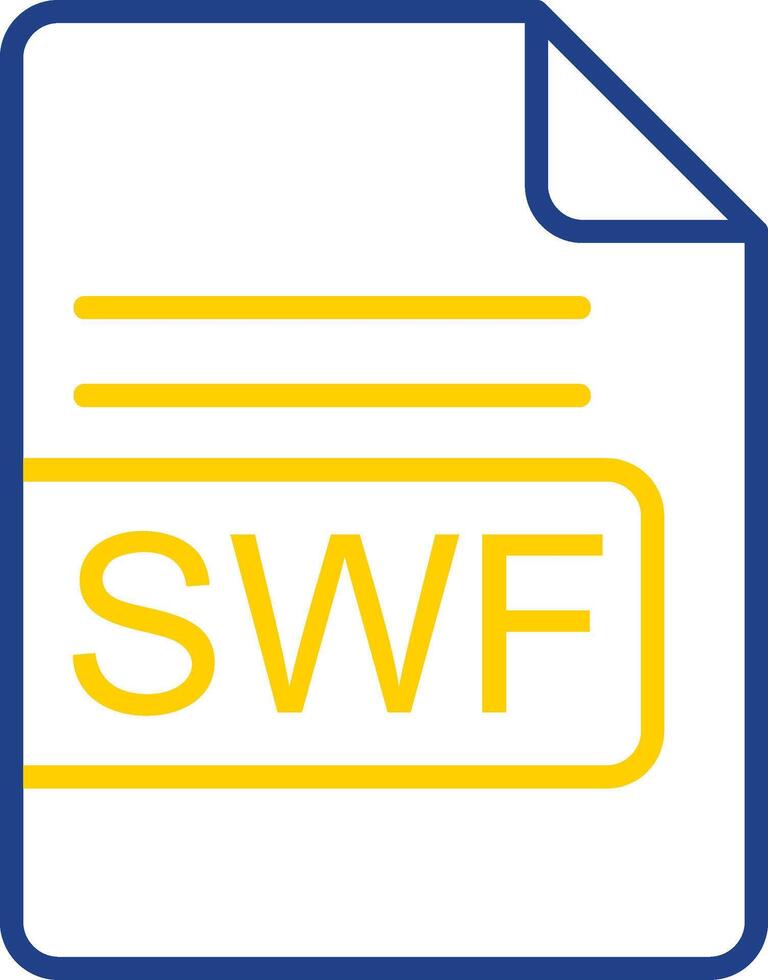 Swf File Format Line Two Colour Icon Design 43724234 Vector Art At Vecteezy