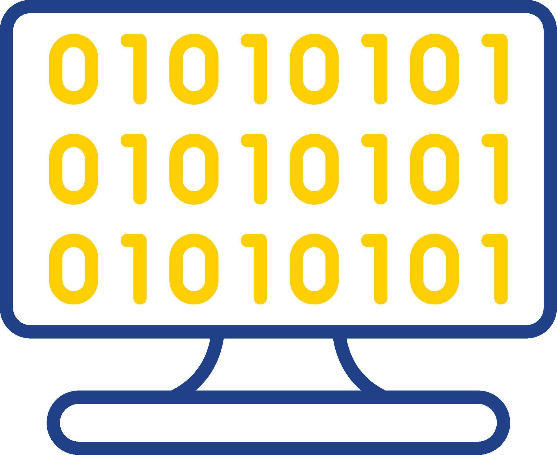 Binary Code Line Two Colour Icon Design 43724688 Vector Art at Vecteezy