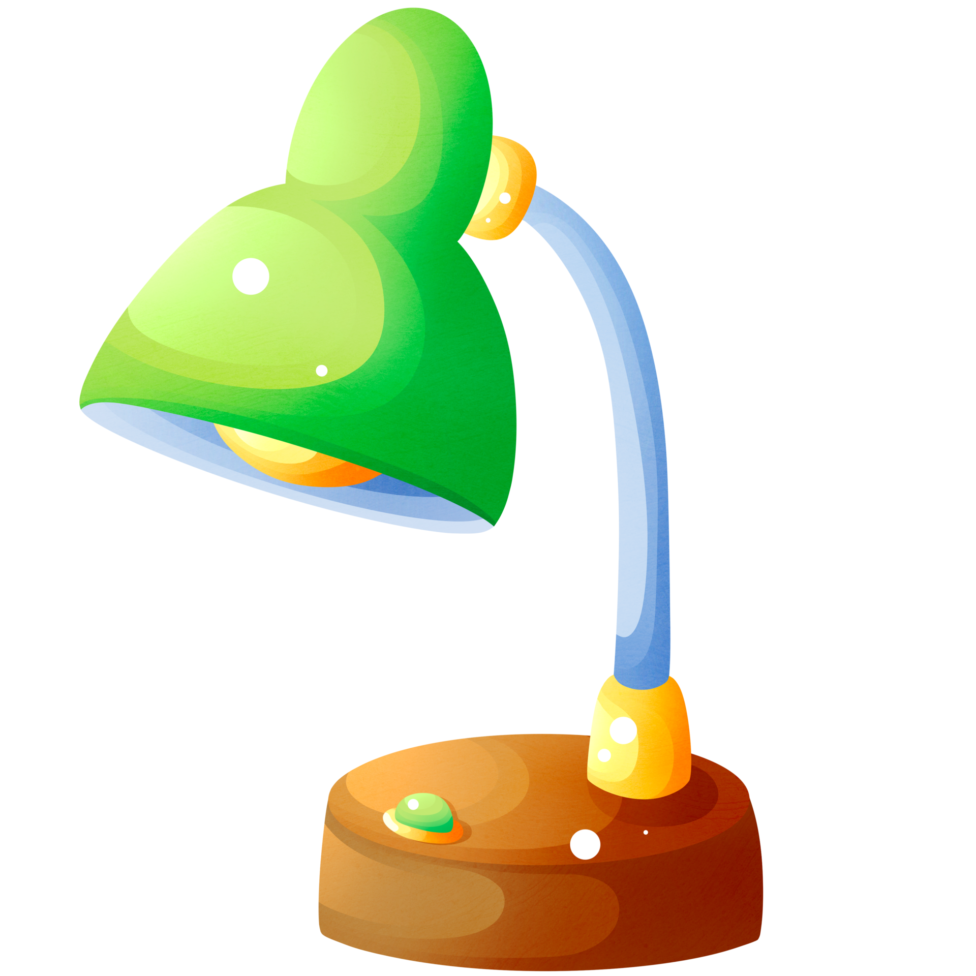 Colorful desk lamp with lightbulb 43729613 PNG