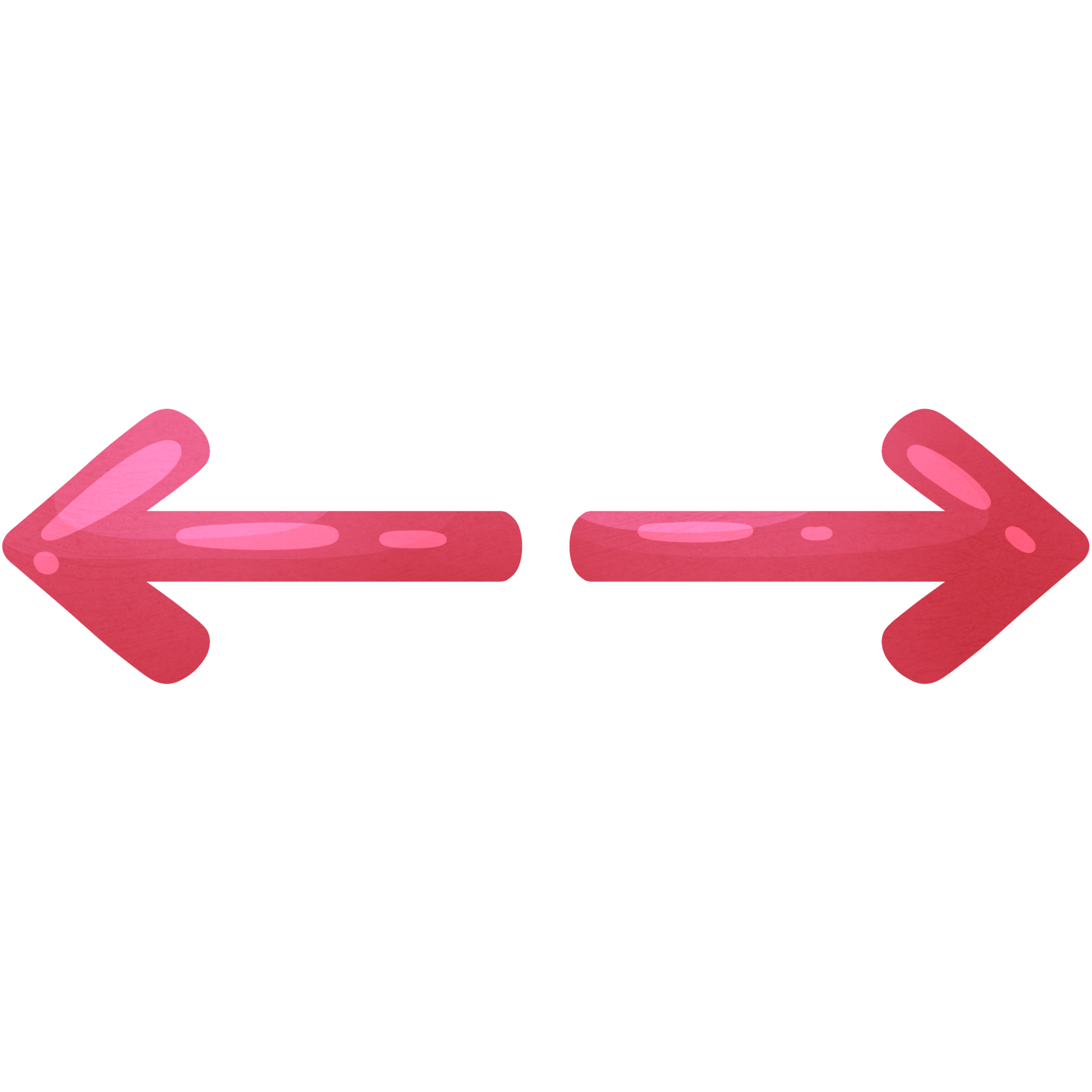 Arrow Right And Left Simple Direction Icon Pointer For Website Interface Element Red Colors