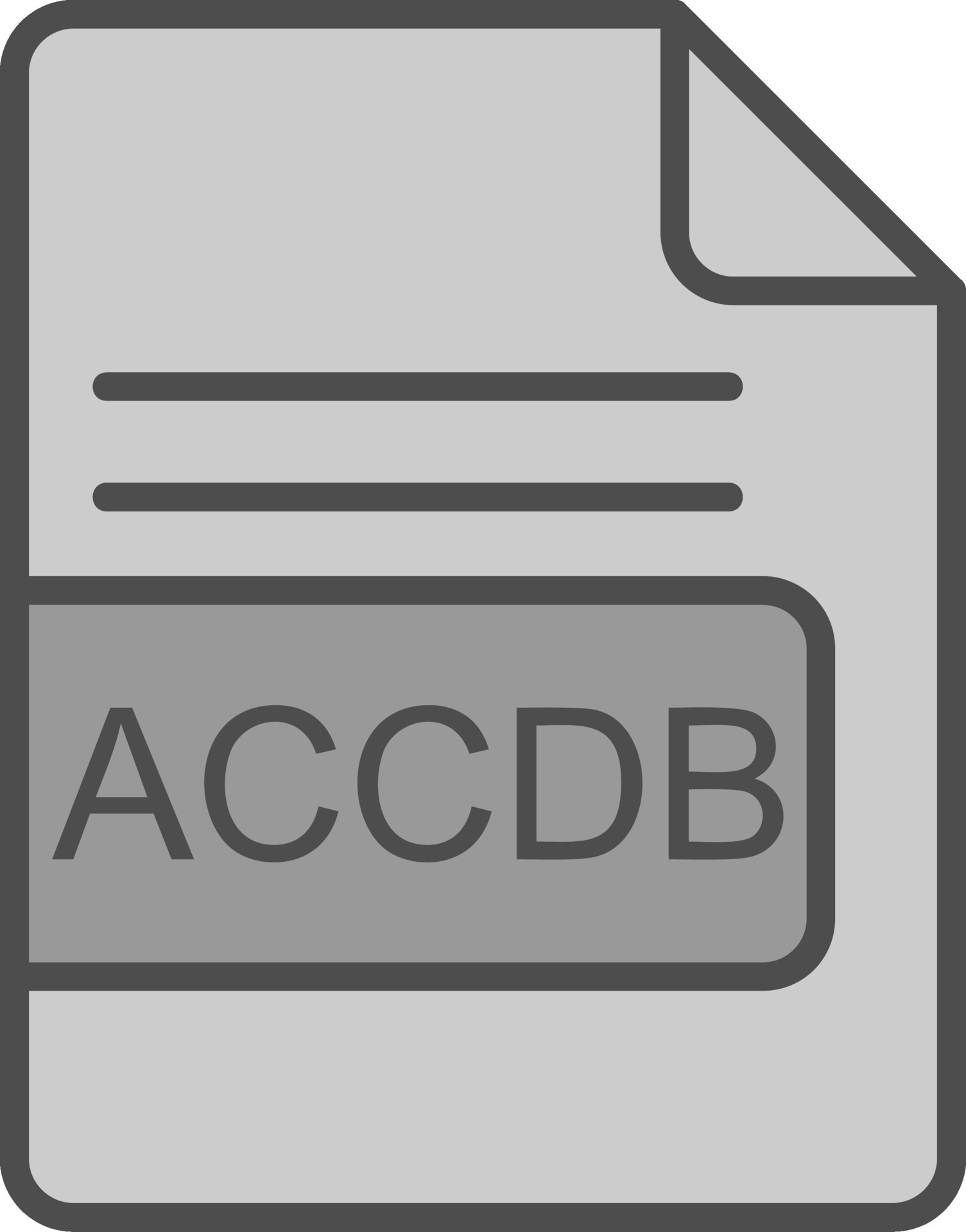 ACCDB File Format Line Filled Greyscale Icon Design 43732208 Vector Art at Vecteezy
