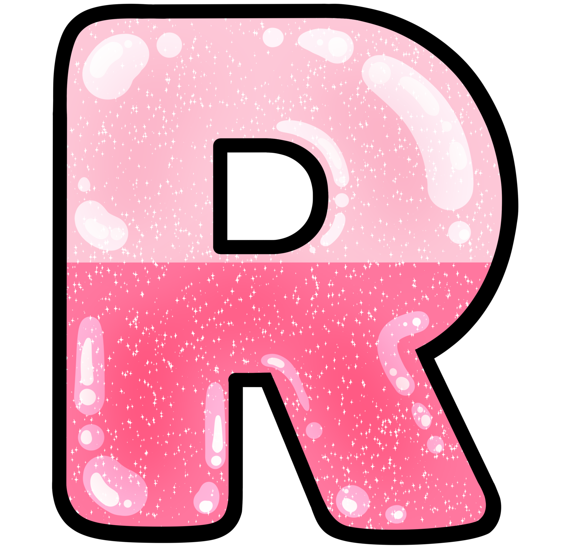 hand drawn alphabet R pink color tone with jelly texture 43735166 PNG