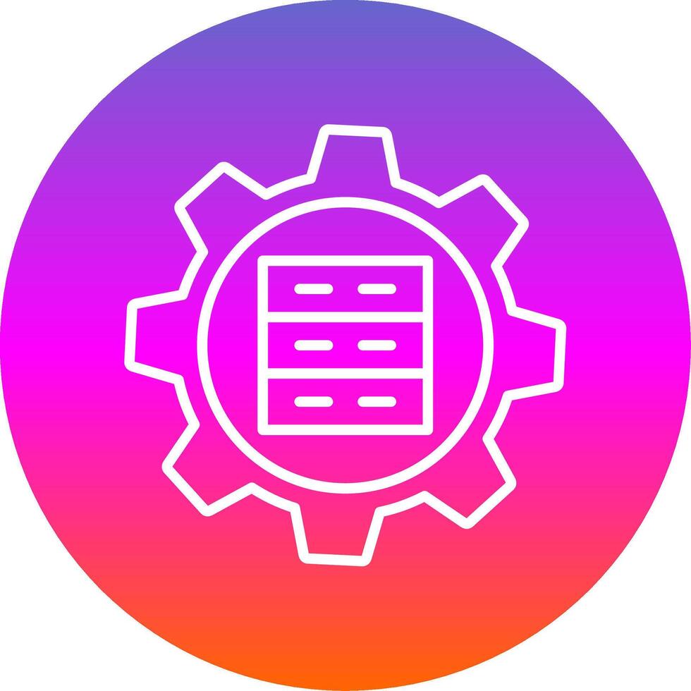 Database Management Line Gradient Circle Icon 43736484 Vector Art At