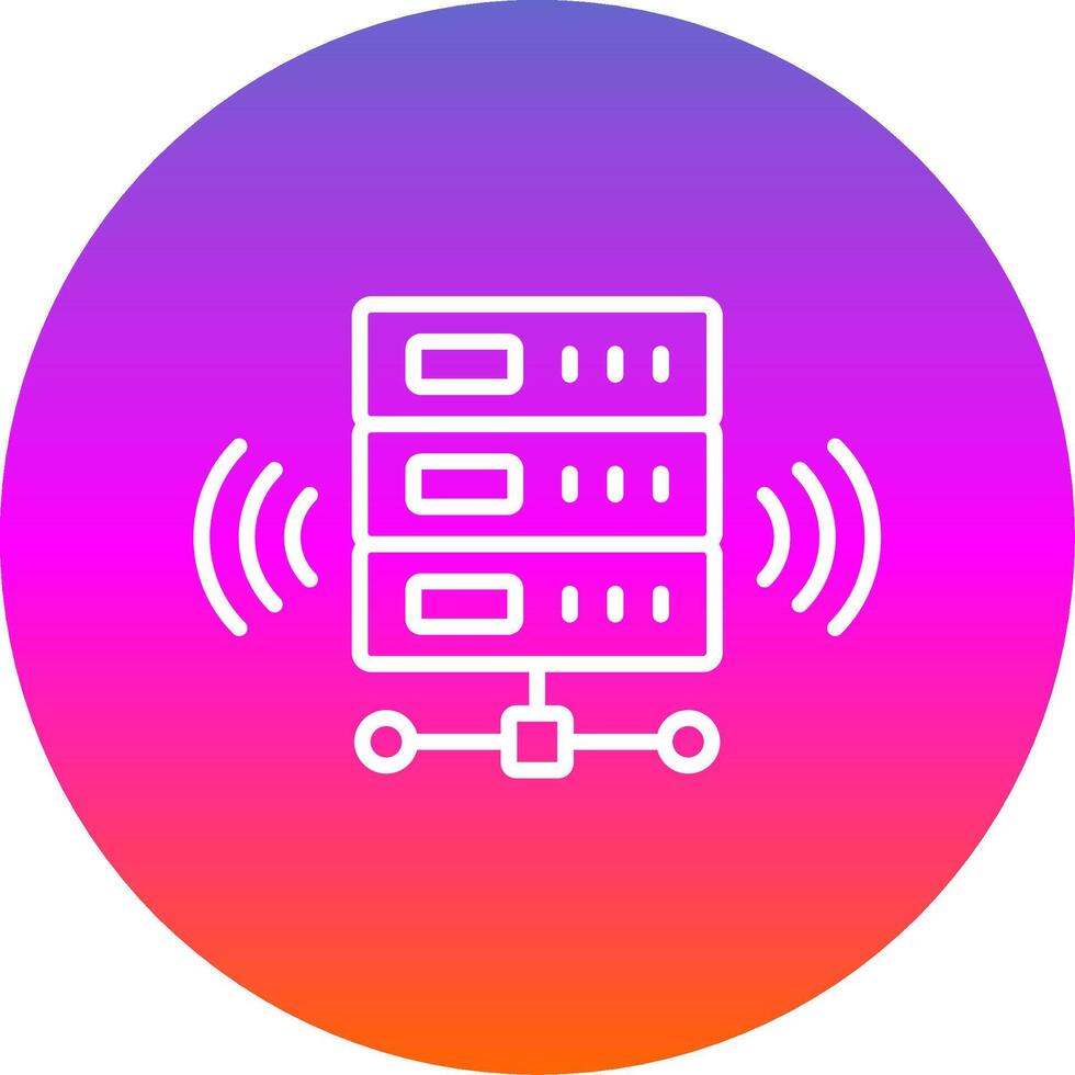 Wireless Database Line Gradient Circle Icon 43736677 Vector Art At Vecteezy