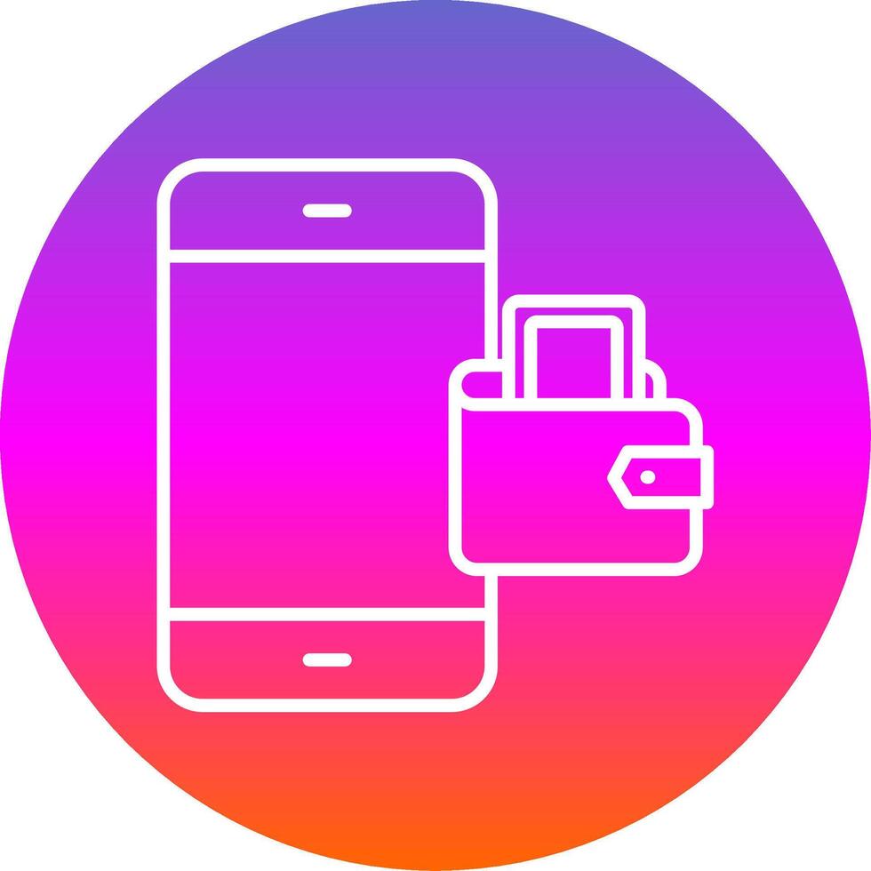OnLine Gradient Circle Wallet Line Gradient Circle Icon 43736694 Vector ...