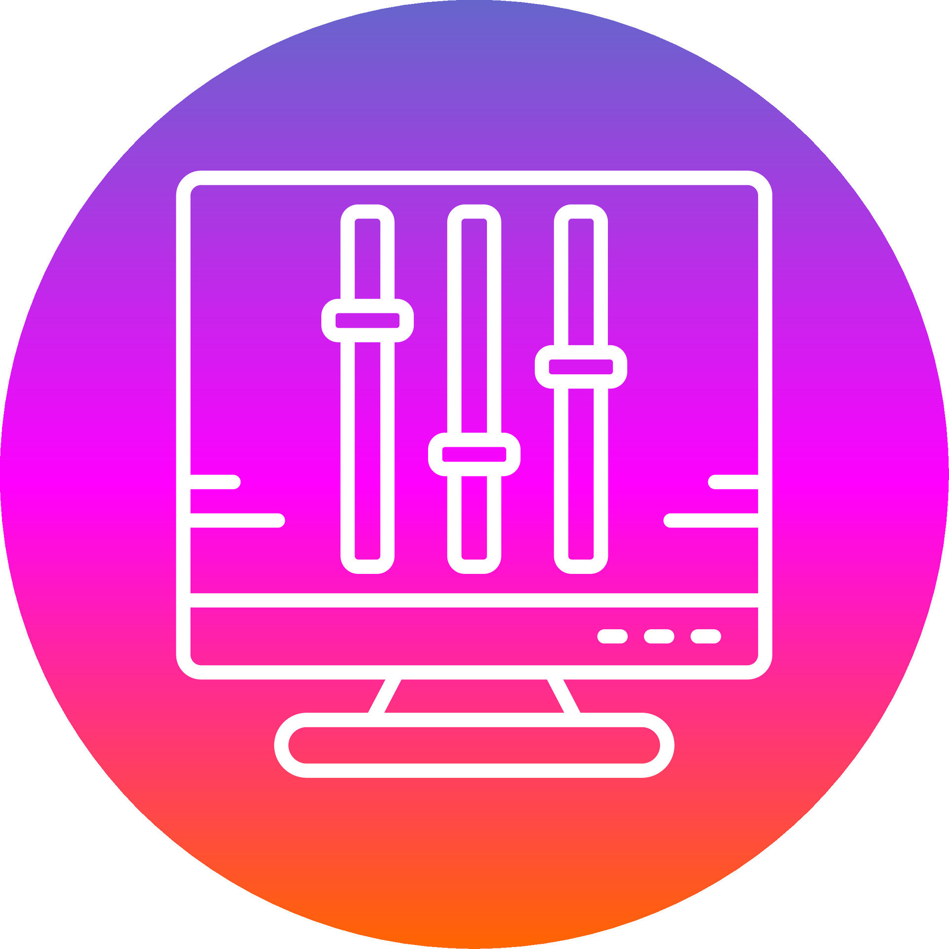 Equalization Line Gradient Circle Icon 43737129 Vector Art At Vecteezy